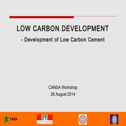 Development of Low Carbon Cement | PPT