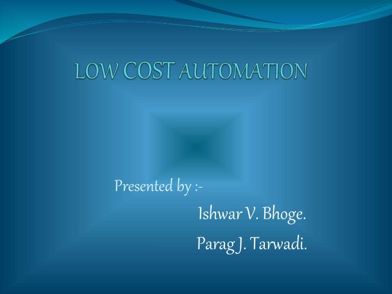 Low Cost Automation low-cost-automation