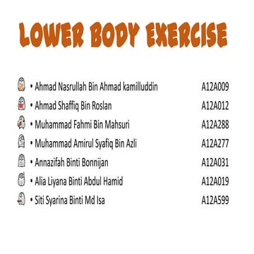 Lower body exercise | PPTX