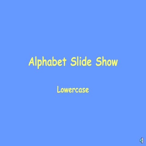 Lowercase slideshows | PPT