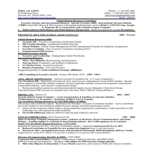 Lowe resume 2017 | PDF