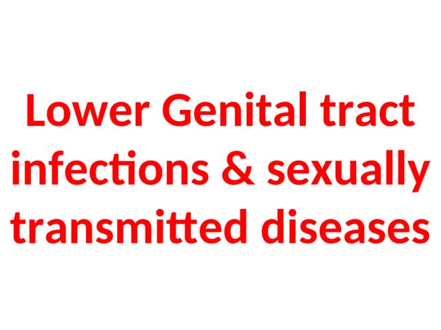 Vaginal Discharge syndrome and general management | PPTX