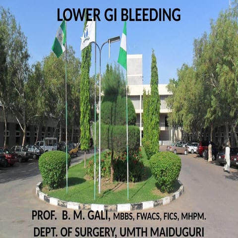 LOWER GI BLEEDING.pptx surgical emergency | PPTX