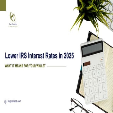 Lower IRS Interest Rates in 2025: What It Means for Your Wallet | PDF