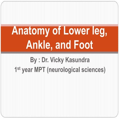 Anatomy of Lower leg, ankle, and foot | PPTX
