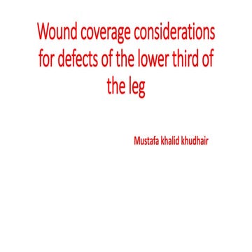 Lower leg defect reconstruction | PPTX