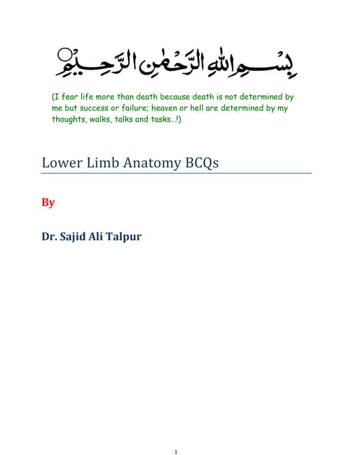 Anatomy mcqs thorax | DOC