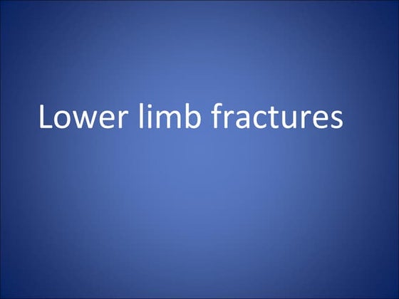 Lower limb radiology | PPT