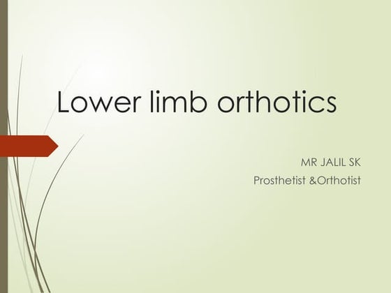 Orthosis | PPT