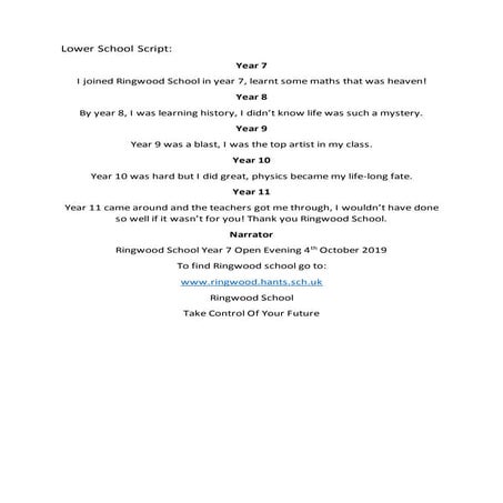 Lower school script | PDF