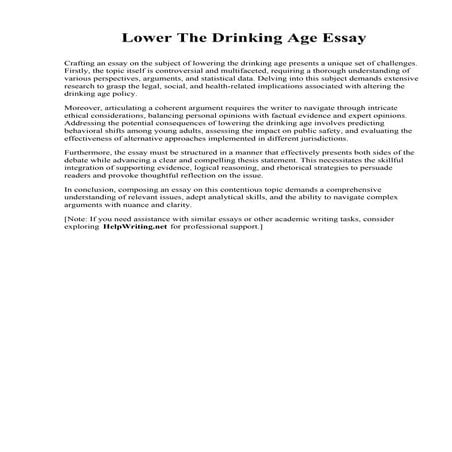 Drunk Driving Essay Outline. Universal Training Institute | PDF