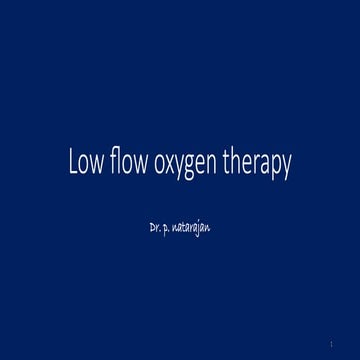 Low flow oxygen therapy.pptx pediatric lecture powerpoint | PPT