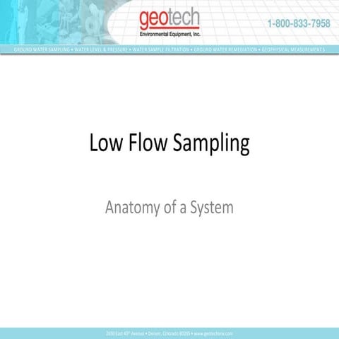 Low Flow Sampling | PPTX | Chemistry | Science