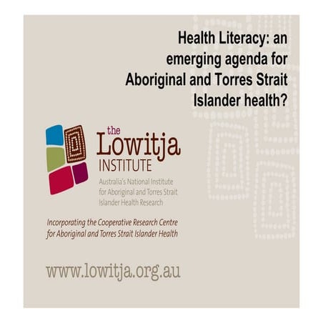 Lowitja institute | PPT