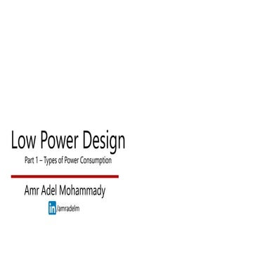 Low Power Design and design development of the power artist and joules ...