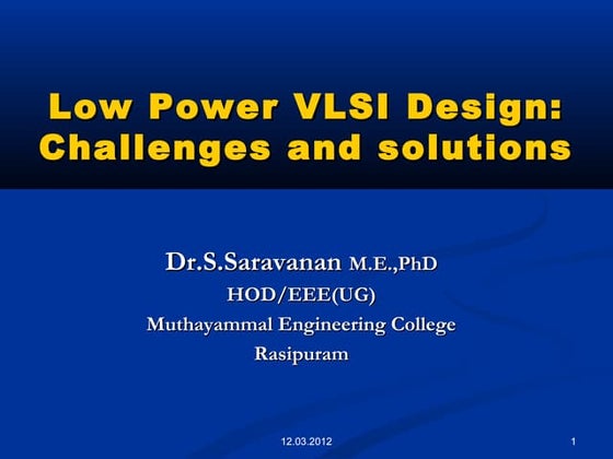 VLSI | PPT | Science