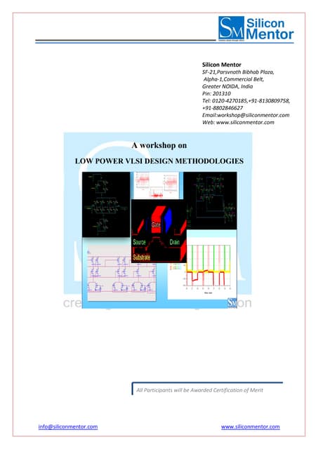 Low Power Vlsi Design Workshop 1 Pdf Computer Software And Applications Computing