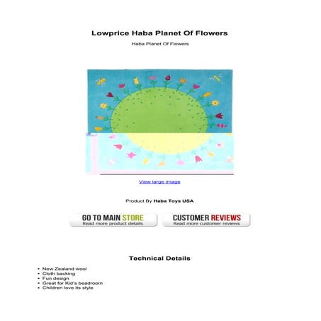 Lowprice haba planet of flowers | PDF