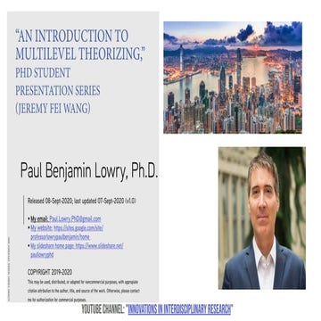 Introduction to multilevel modelling | Ian Brunton-Smith | PPT