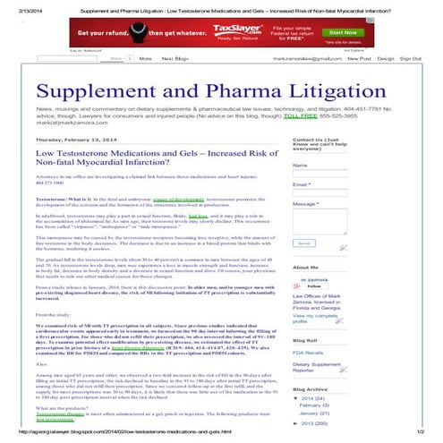 Low testosterone and claimed heart injuries? | PDF