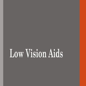 Vision aids for patients with low vision | PPTX