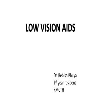 Calculation of magnification in low vision | PPTX