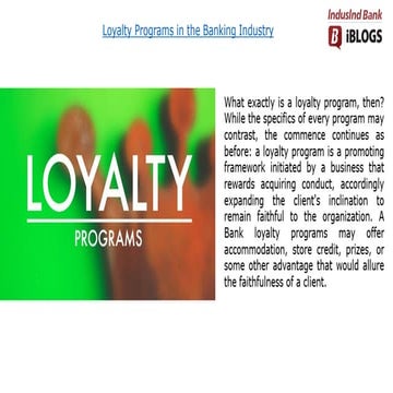 Loyalty programs in the banking industry | PPT