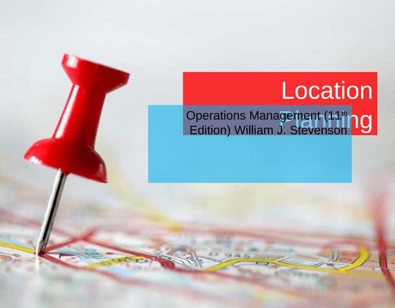 Operations management chapter: facility location | PPT
