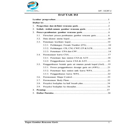 Lines plan cargo 0,72 cb | DOCX