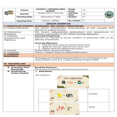 LP-DEMO-MATATAG-FORMAT.pdf example of ma | PDF