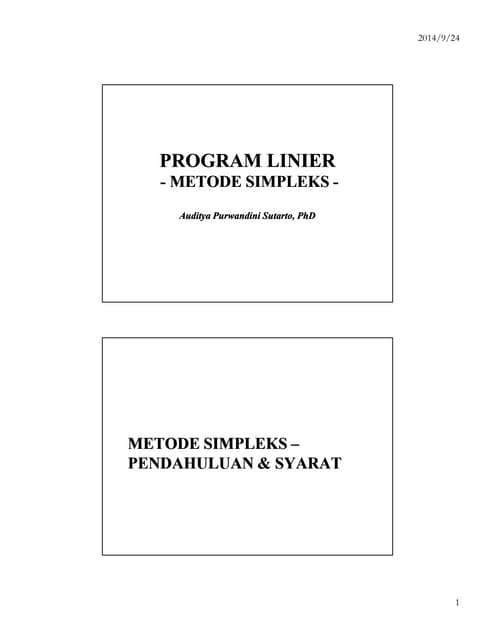 Analisis Sensitivitas | PPTX