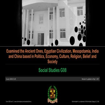 Exploring Ancient Civilizations: Mesopotamia, Egypt, Indus Valley, and ...