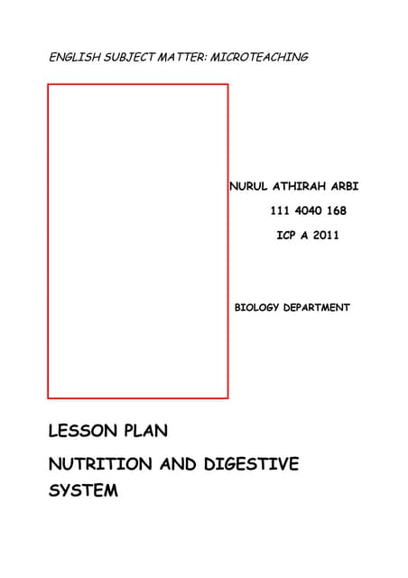 The Six Essential Nutrients: Lesson Plan And Worksheet | PDF