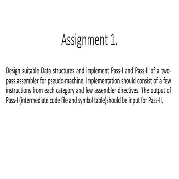 LP1_Assembler presentation for TE computer.pptx | Programming Languages ...