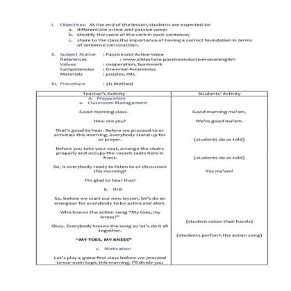 A detailed lesson plan on paragraph writing | DOCX