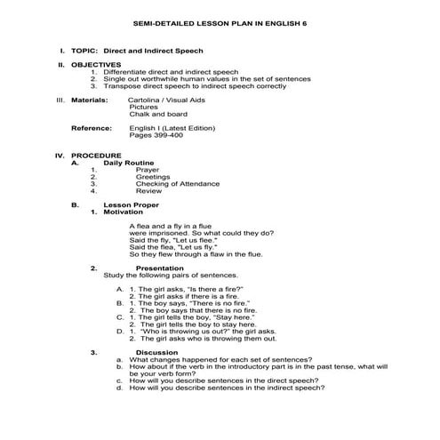 A detailed lesson plan on paragraph writing