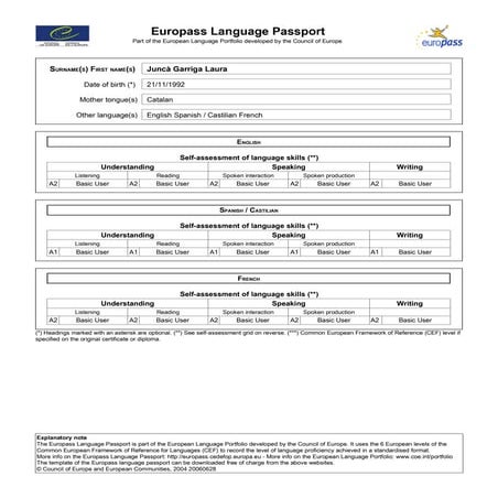 Europass | PDF