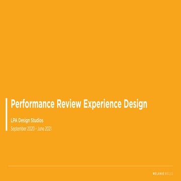 Performance Review Experience Design | PDF