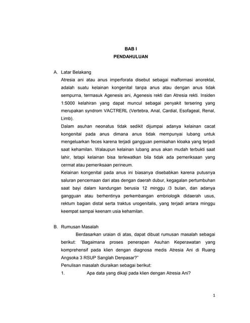 Atresia Rekti Atresia Ani | PPTX