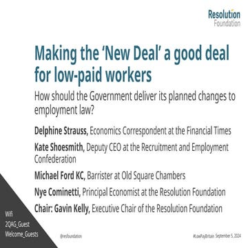 Making the ‘New Deal’ a good deal for low-paid workers | PPTX