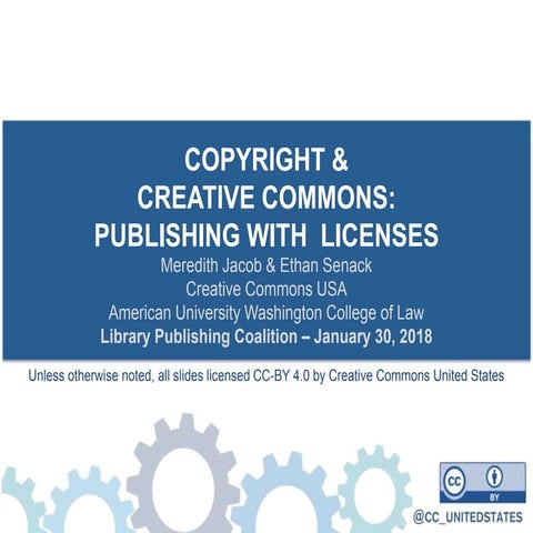 Copyright & Creative Commons: Publishing with Open Licenses | PPTX