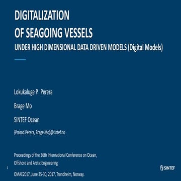 Digitalization Of Sea Going Vessels Under High Dimensional Data Driven Models Digital Models Pdf