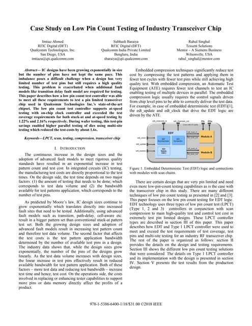 Design for testability and automatic test pattern generation | PPTX