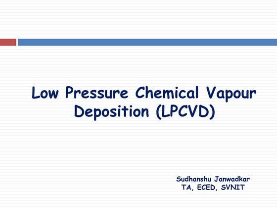 Chemical vapour deposition | PPTX