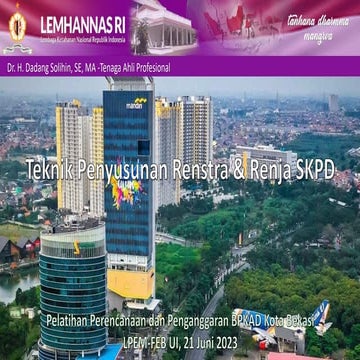 Teknik Penyusunan Renstra & Renja SKPD | PDF