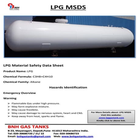 LPG MSDS | PDF