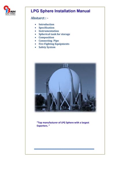 Guidelines for design construction and testing of lpg sphere | PDF