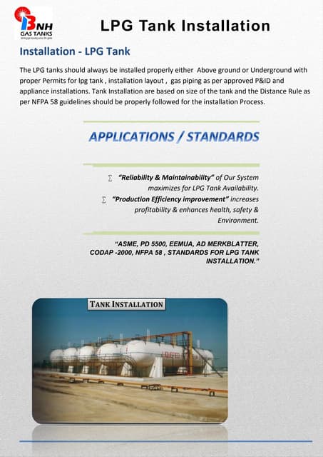 Asme design and construction of lpg storage tank installation | PDF ...