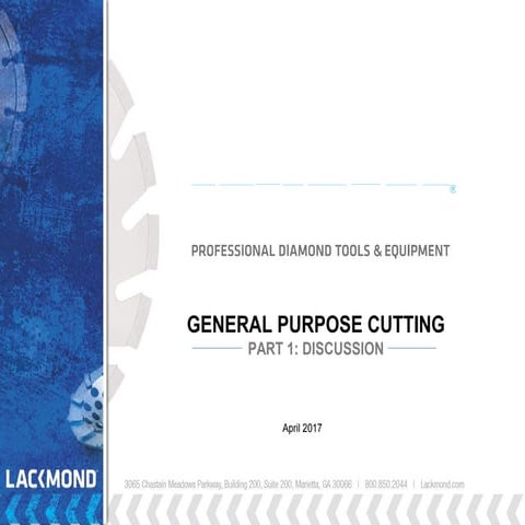 Cutting training module | PPT