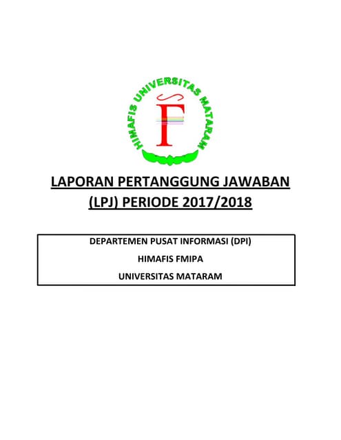 LPJ Bendahara Dana Kegiatan Tahun 2017 | PDF